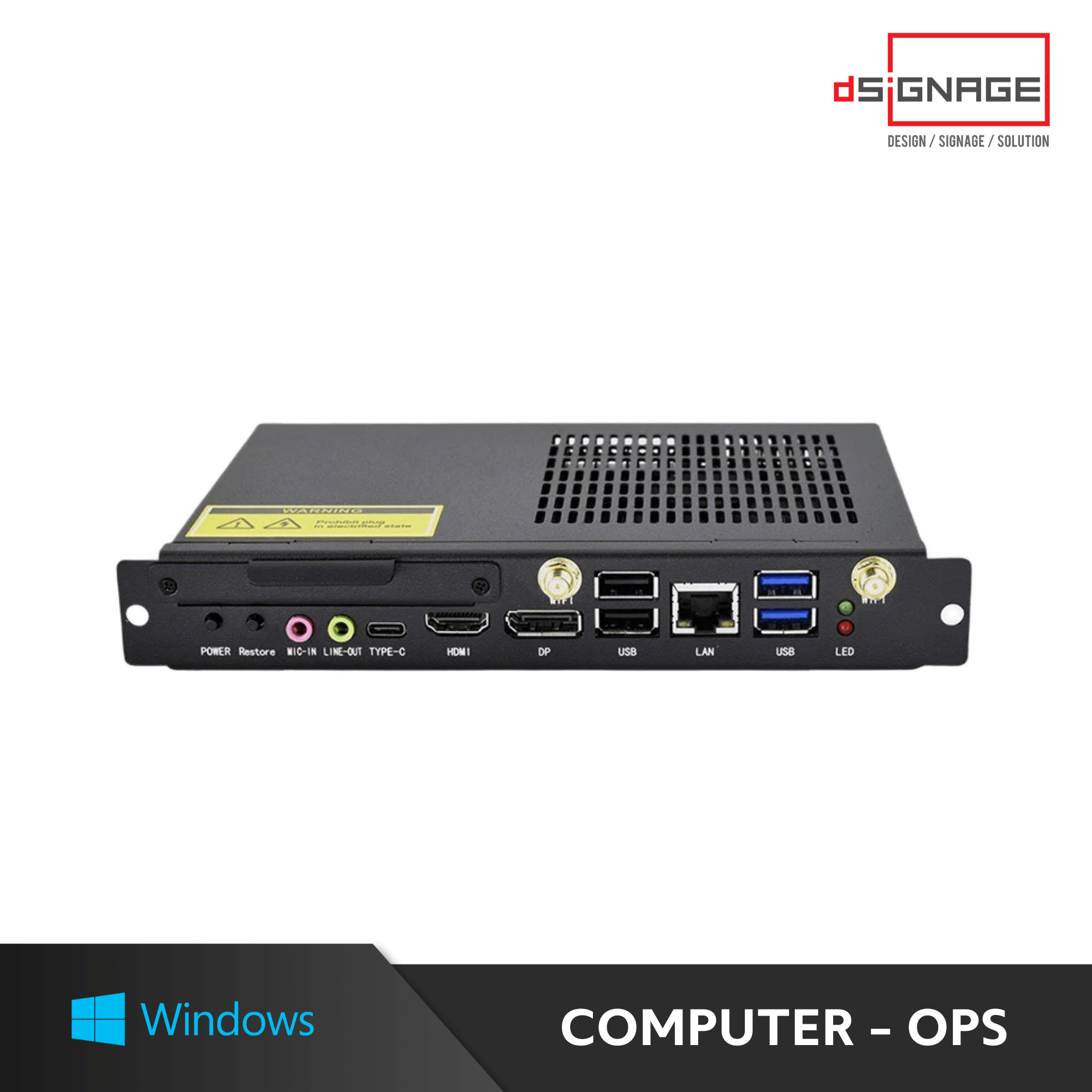 OPS Computer Windows for Interactive Bord